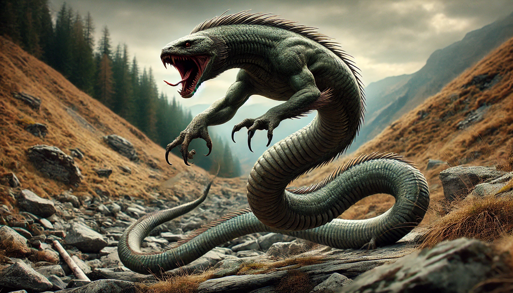 Tatzelwurm - Elusive Alpine Serpent. mythicalcreatures.info